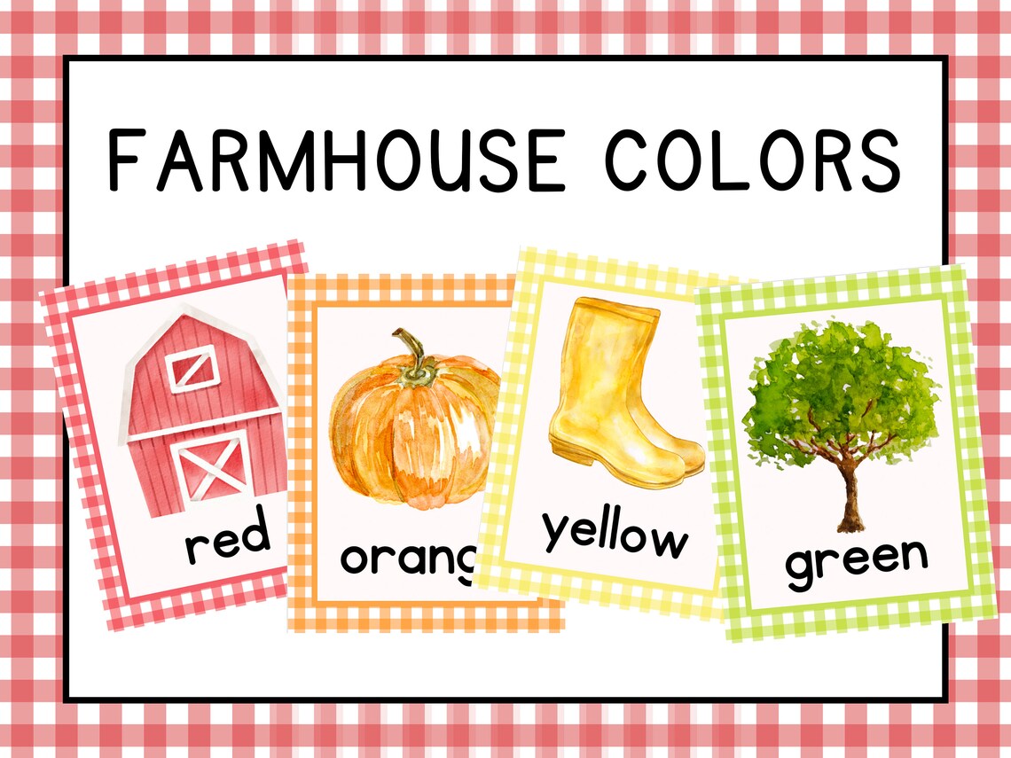 Farmhouse Color Posters, Classroom Decor, Back to School, School Decor ...