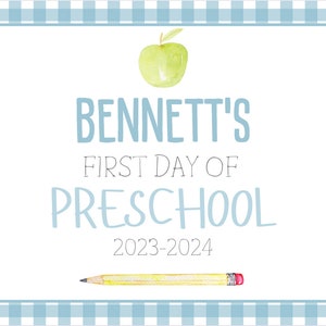 EDITABLE First Day of School Printable, Sign, Back to School, Boy ...