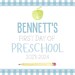 EDITABLE First Day of School Printable, Sign, Back to School, Boy ...