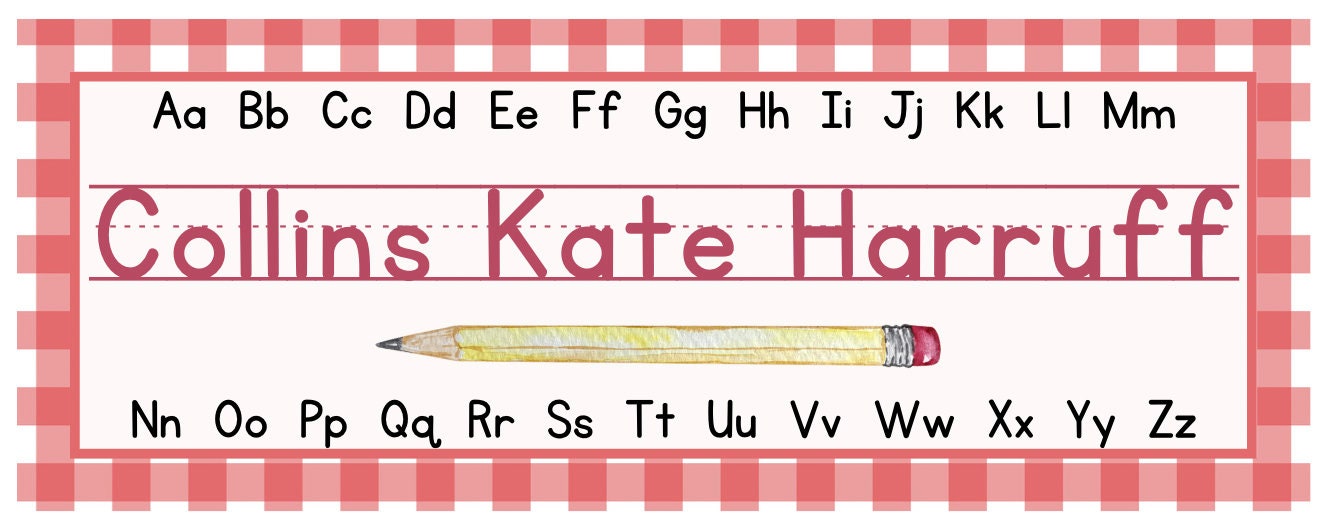 EDITABLE Farmhouse School Desk Name Plates, Back to School, Student ...