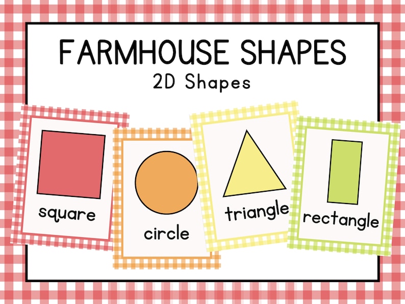 Farmhouse Shape Posters, 2D Shapes, Farmhouse, School Decor, Classroom ...