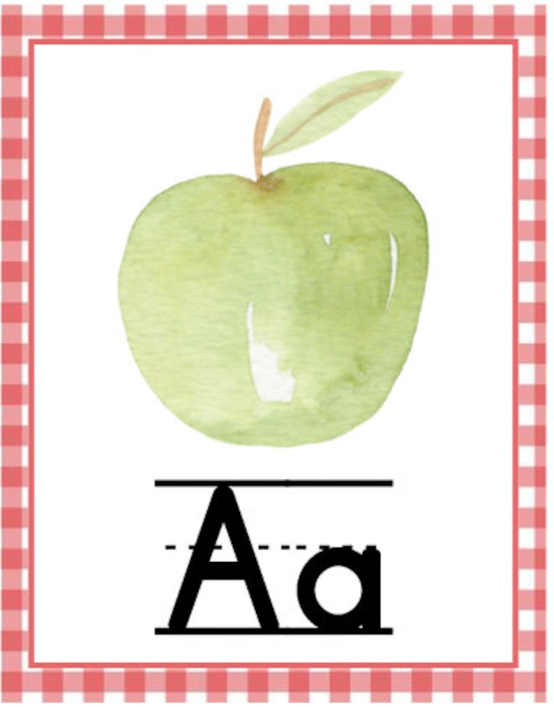 Farmhouse Alphabet Flashcards, Back to School, Primary School, Alphabet ...
