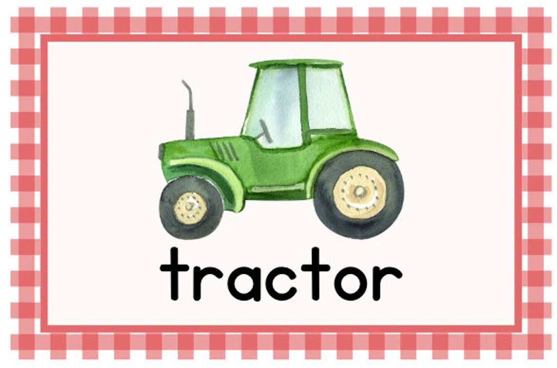 On the Farm Word Cards Writing Center Play Center Writing - Etsy