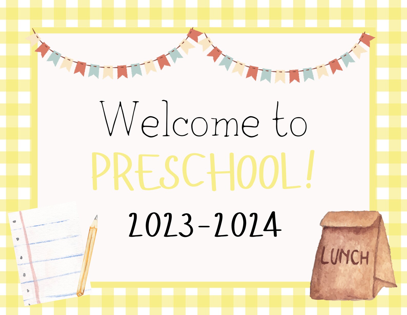 EDITABLE Welcome to School Printable, Printable First Day of School ...