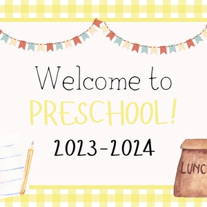 EDITABLE Welcome to School Printable, Printable First Day of School ...