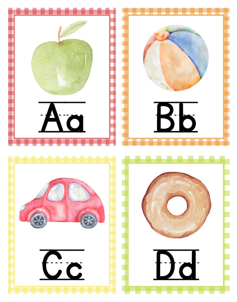 Farmhouse Alphabet Flashcards, Back to School, Primary School, Alphabet ...