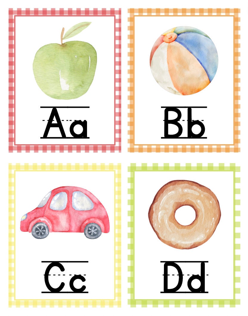 Farmhouse Alphabet Flashcards, Back to School, Primary School, Alphabet ...