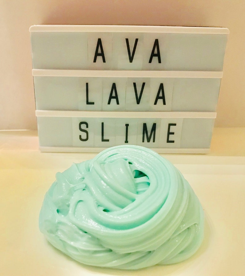 Aqua Blue Fluffy Slime | Etsy