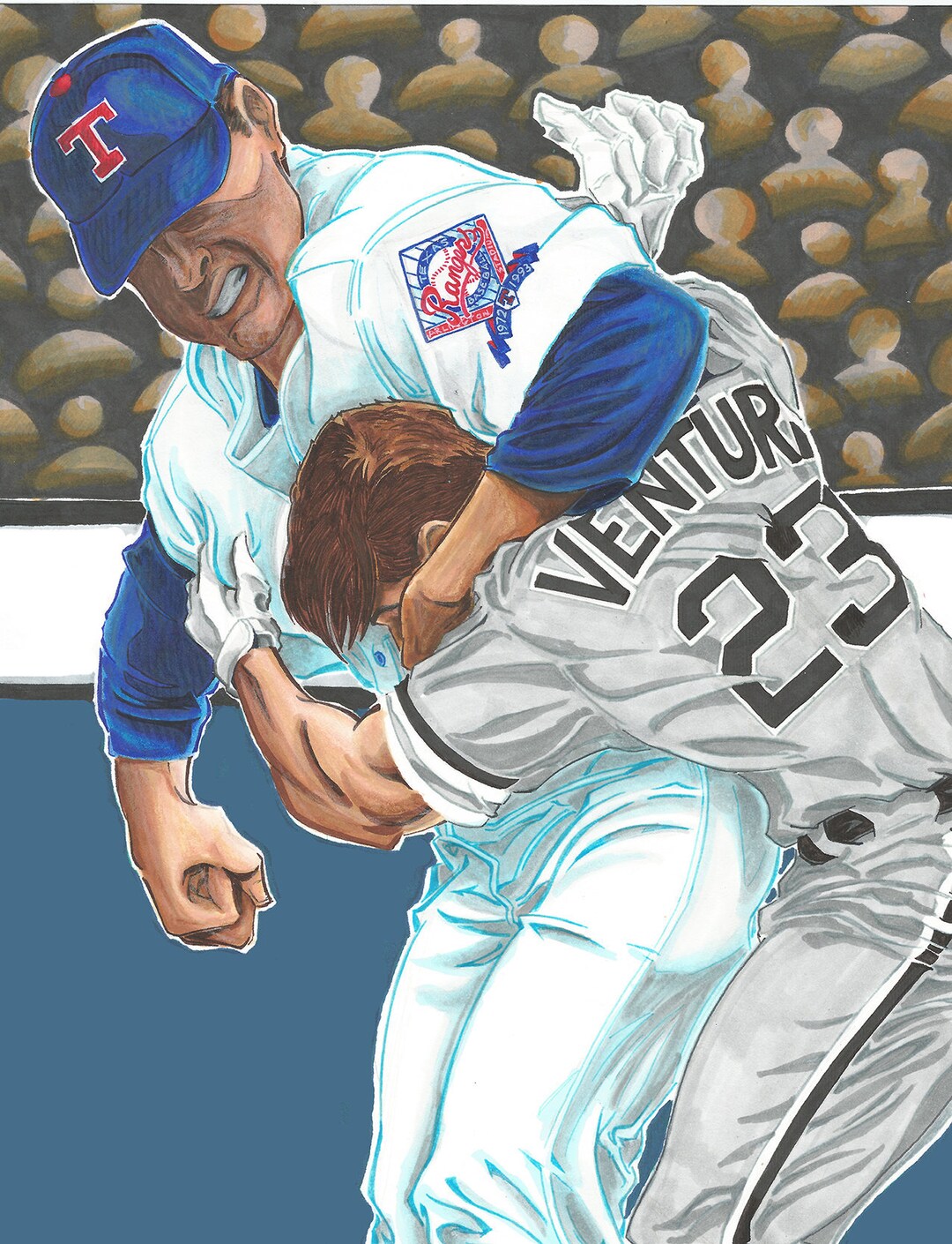 Nolan Ryan Vs Robin Ventura - Etsy