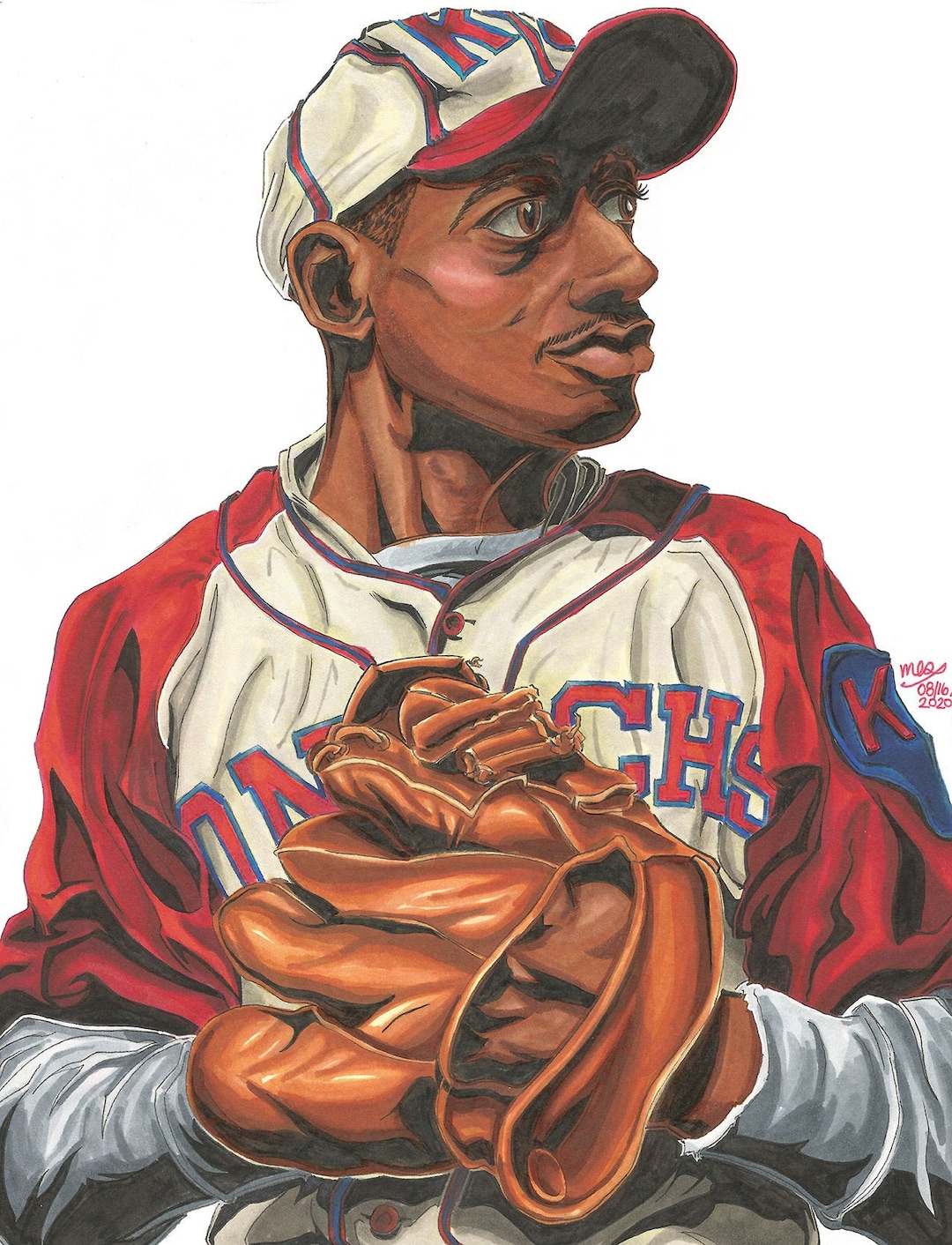 Satchel Paige - 8.5x11 Original Artwork or Print - Etsy