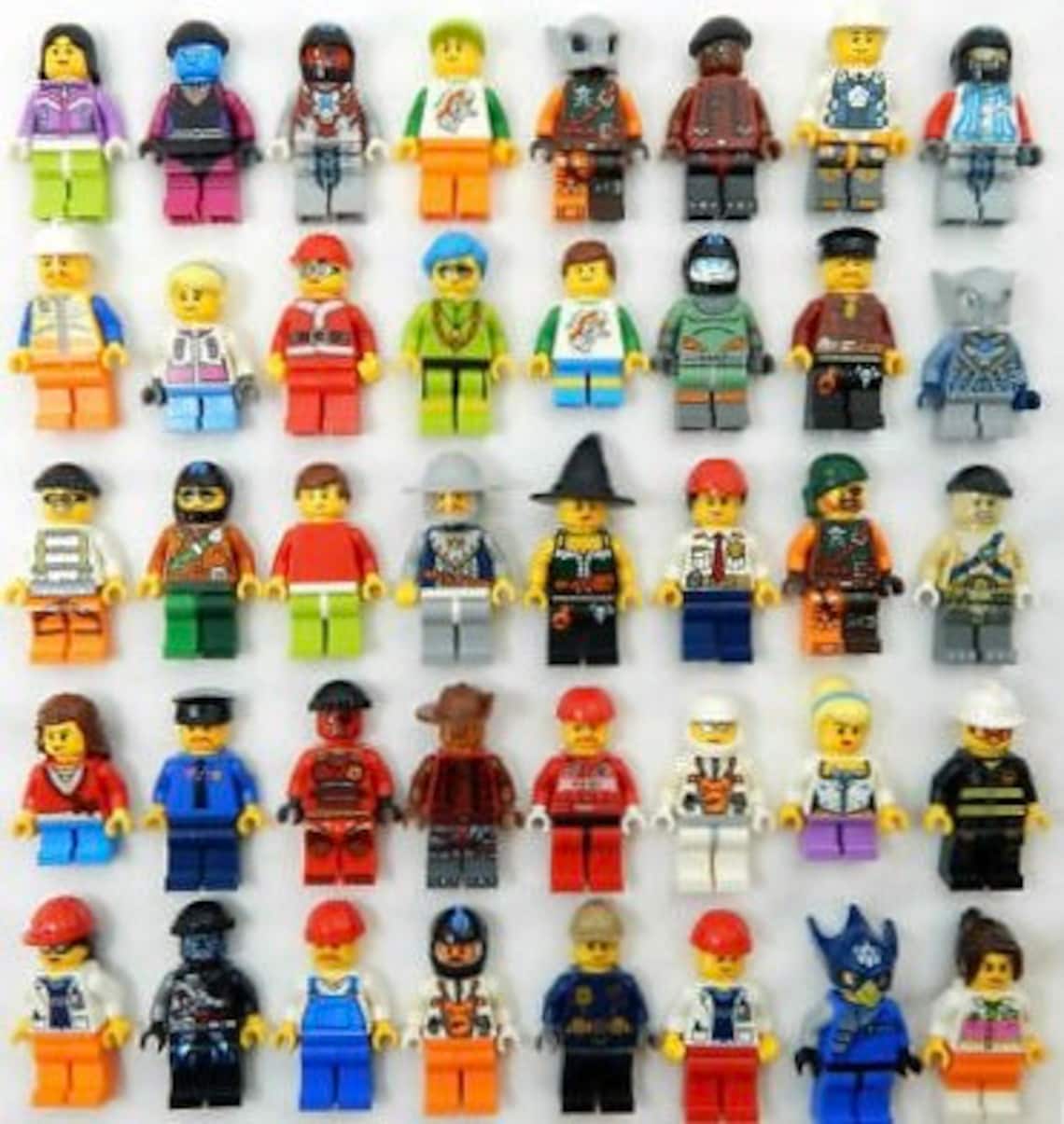 LEGO People Pack de 50 authentic LEGO Minifigures mezclan un | Etsy