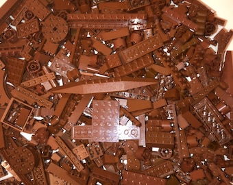 Dark Brown Bulk Lot of Blocks Parts & Pieces, 1/2 Pound Genuine LEGO ...