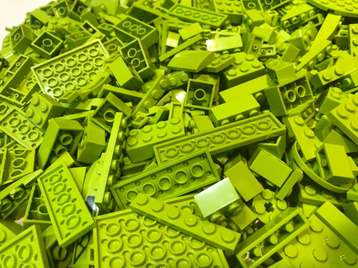 1/2 Pound Clean Lime Green LEGO® Bulk Lot of Blocks Parts & | Etsy