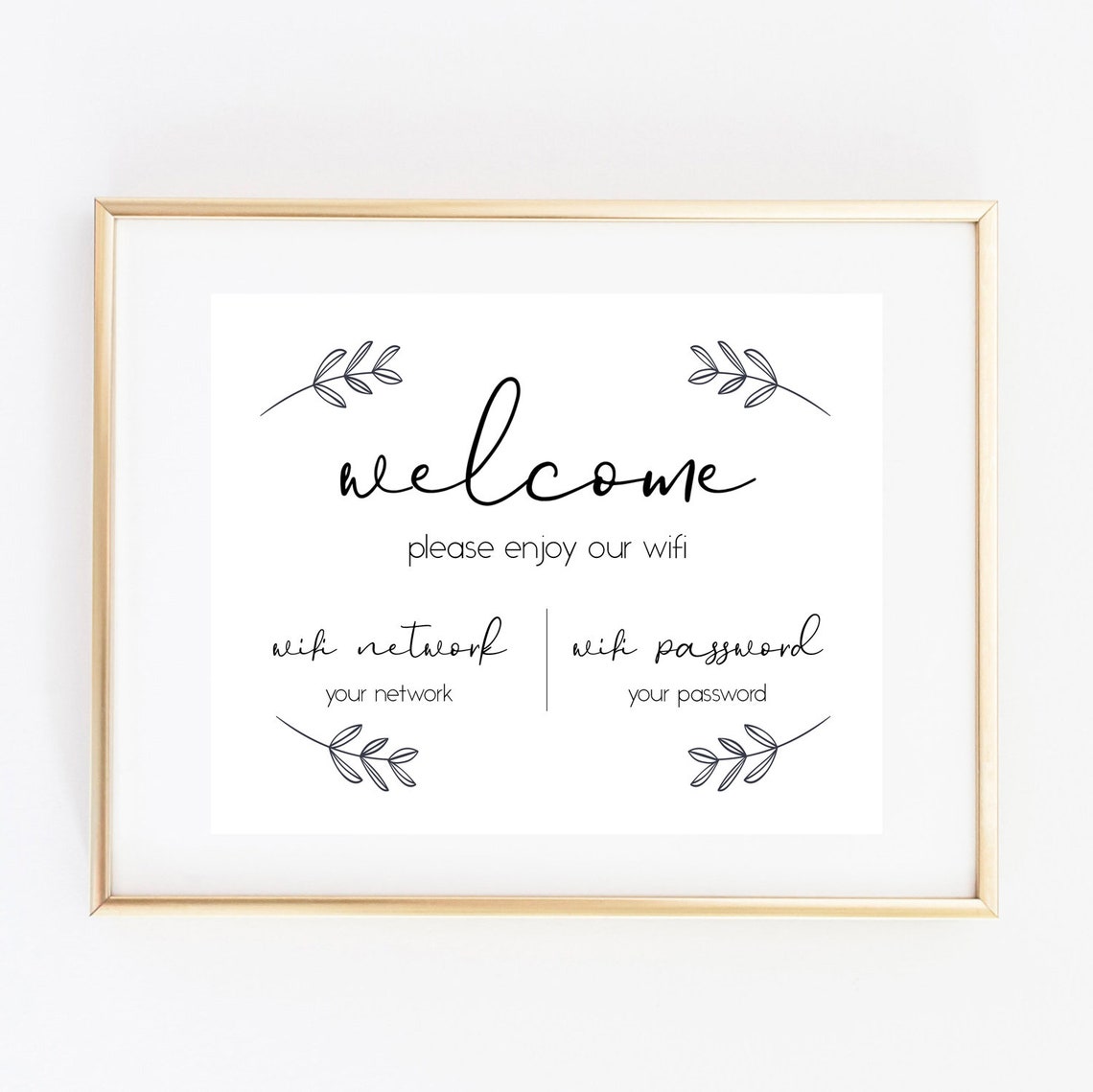 Editable Wifi Sign Printable Wifi Business Signage. Welcome | Etsy