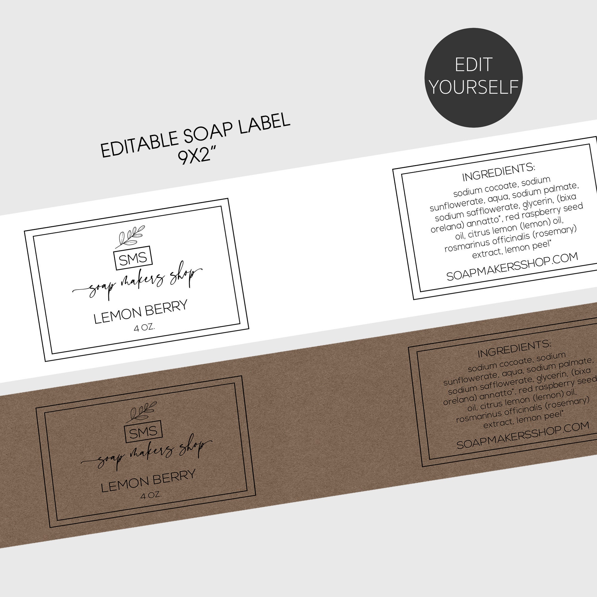 Soap Label Template Printable Soap Labels Product Label - Etsy