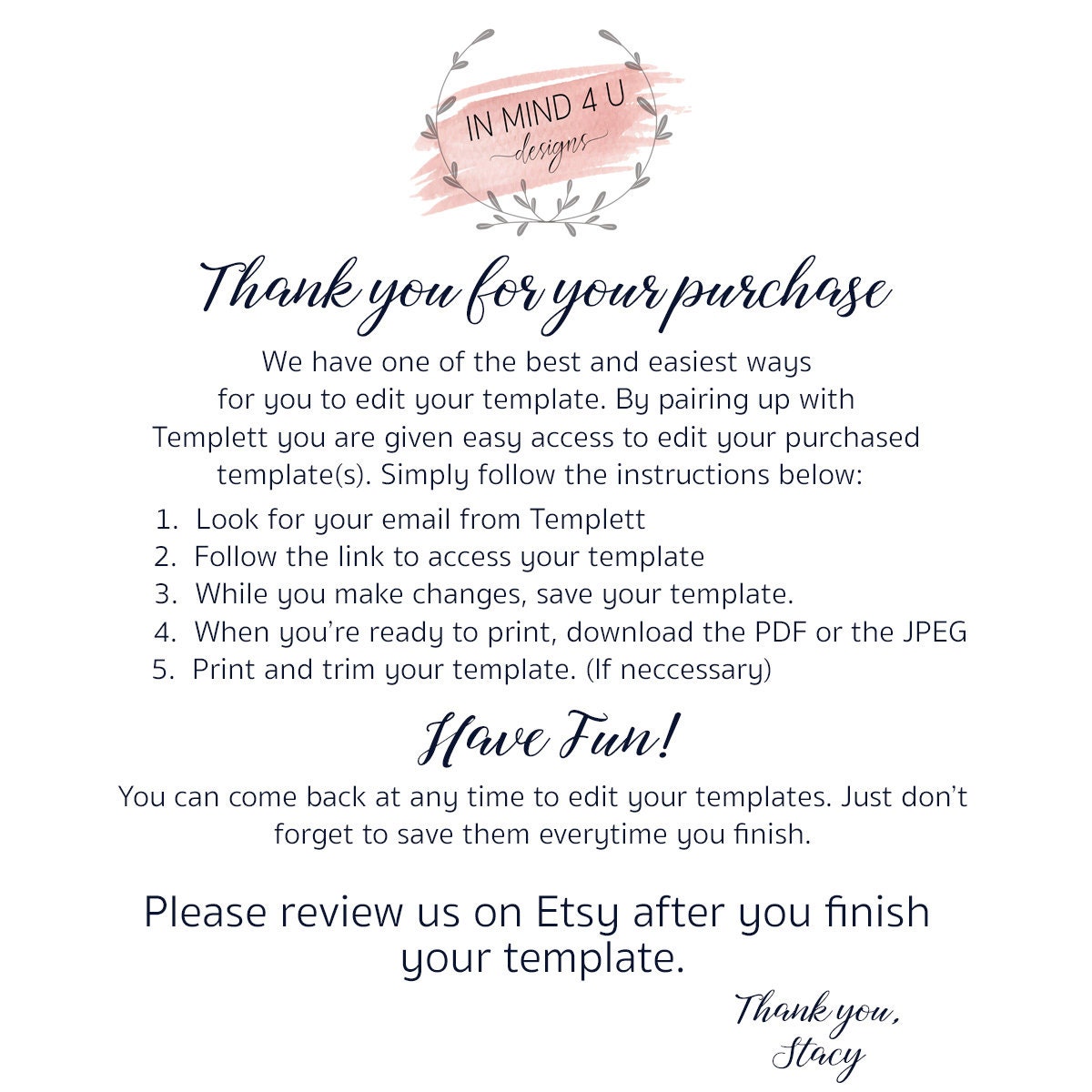 Gift Certificate Letter Template