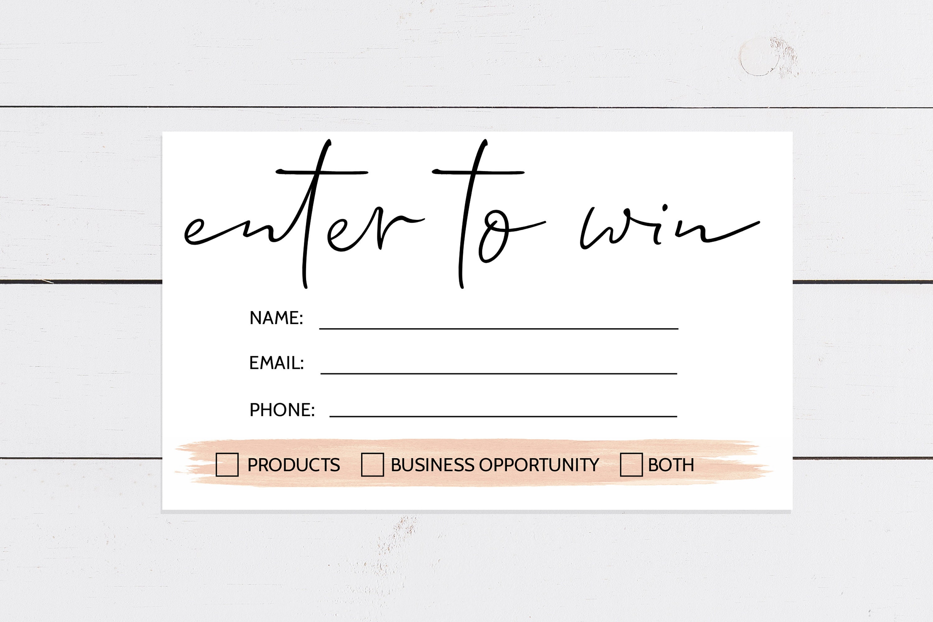 EDITABLE Raffle Ticket Template Enter To Win Giveaway 