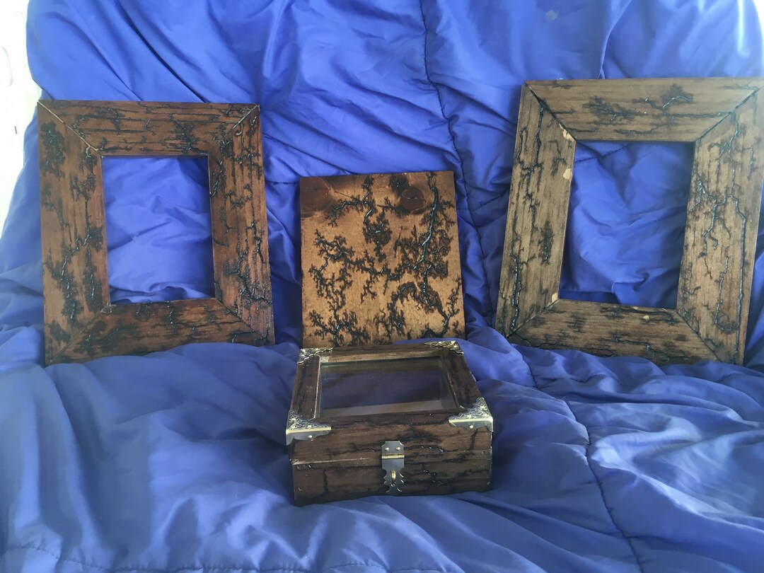 Custom Fractal Burn Picture Frames & Shadow Boxes - Etsy