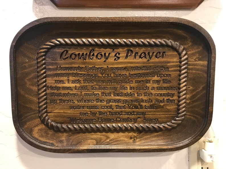 Cowboy's Prayer Sign - Etsy