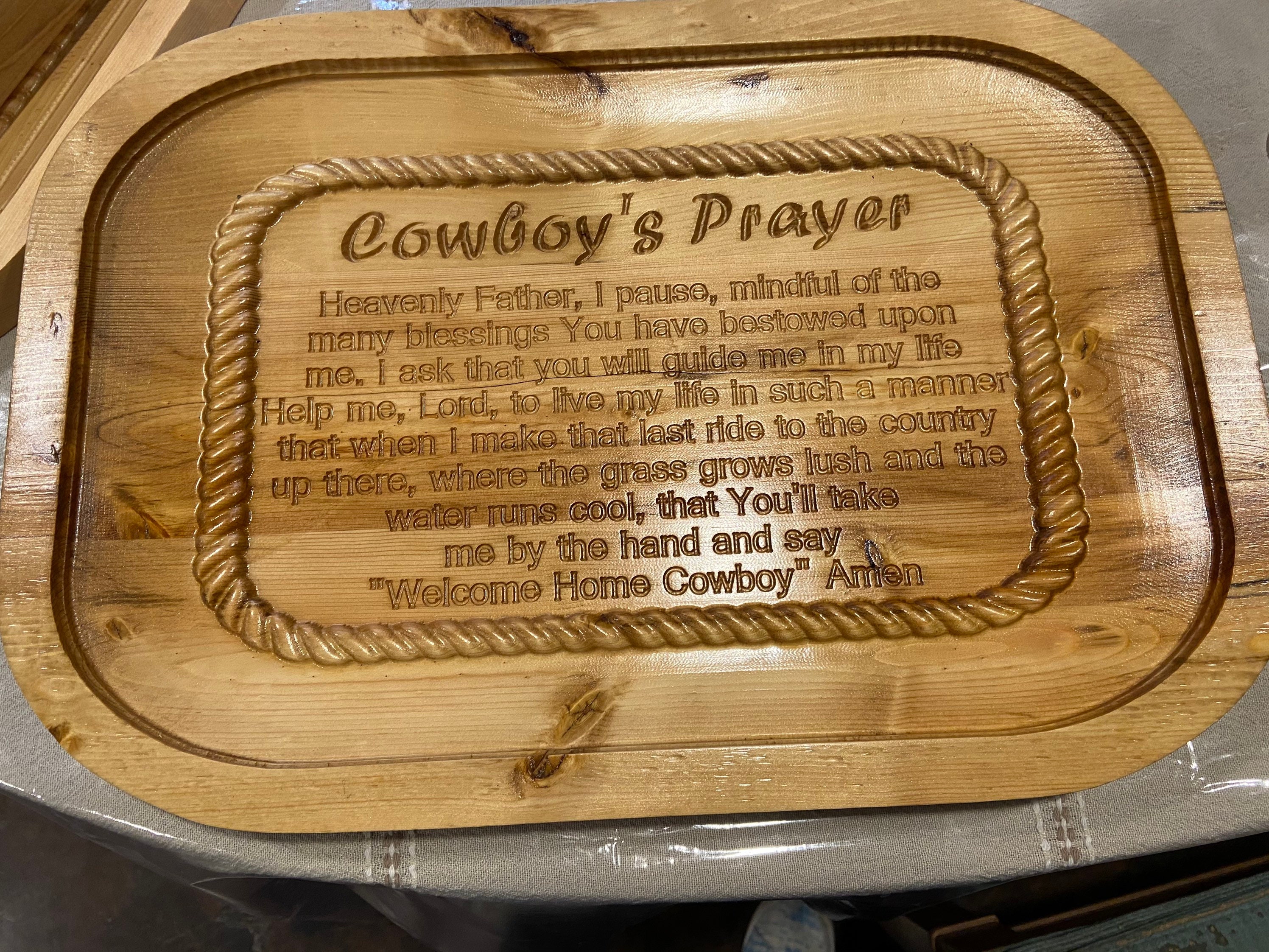 Cowboy's Prayer Sign | Etsy