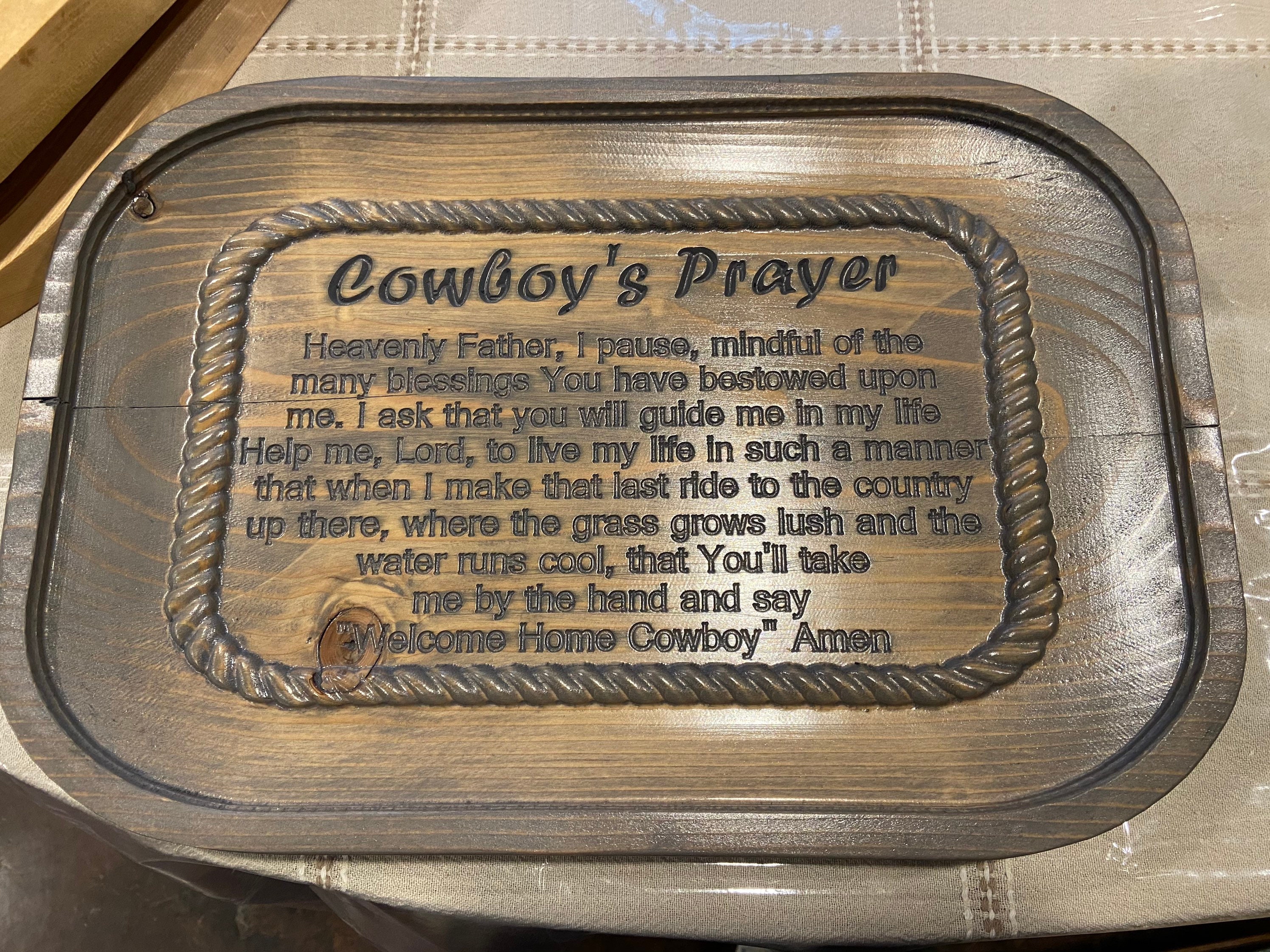 Cowboy's Prayer Sign | Etsy