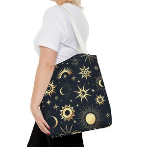 Celestial Tote Bag, Starry Sky Beach Bag, Astrology Shopping Tote ...
