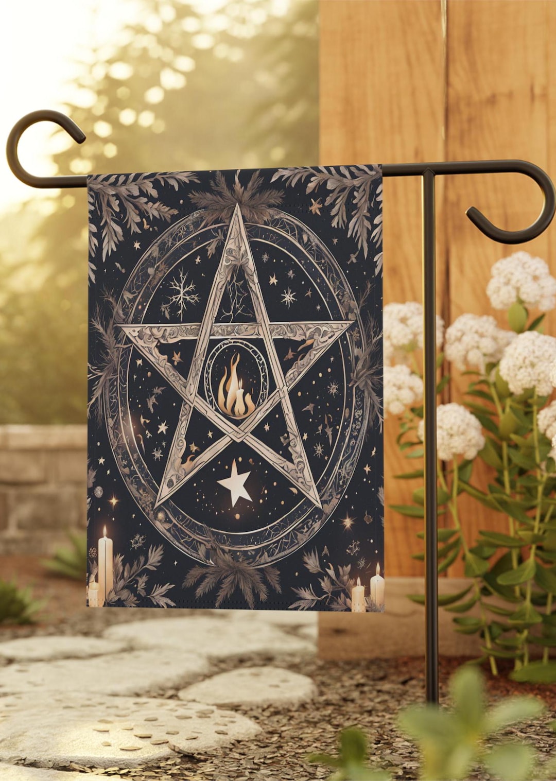 Magical Garden Banner, Enchanted Outdoor Decor, Pagan Home Decoration ...