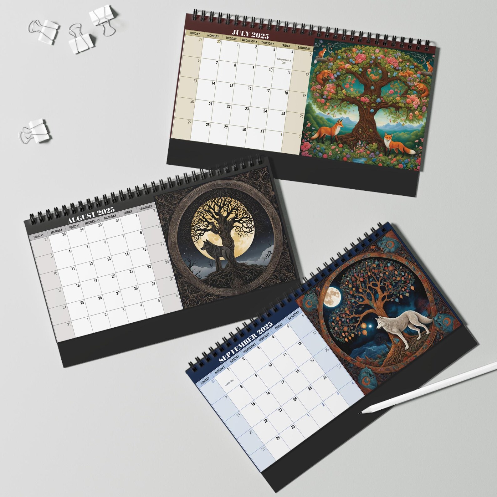 Tree of Life Desktop Calendar 2025 | Inspirational Desk Accessory ...