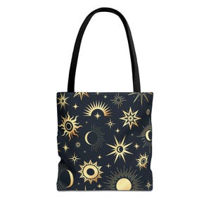 Celestial Tote Bag, Starry Sky Beach Bag, Astrology Shopping Tote ...