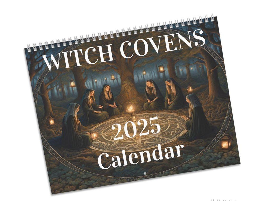 Witchy Art Wall Calendar 2025, Magician Calendar, Mystic Decor, Planner ...