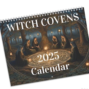 Witchy Art Wall Calendar 2025, Magician Calendar, Mystic Decor, Planner ...