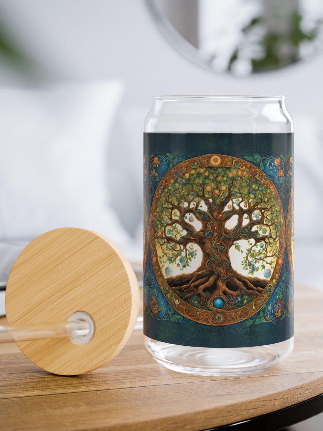 Tree of Life Sipper Glass, 16oz - Whiskey Tumbler, Nature Lover Gift ...