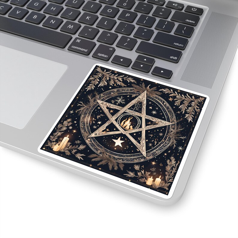 Mystical Pentacle Square Stickers | Perfect for Witches, Bast ...