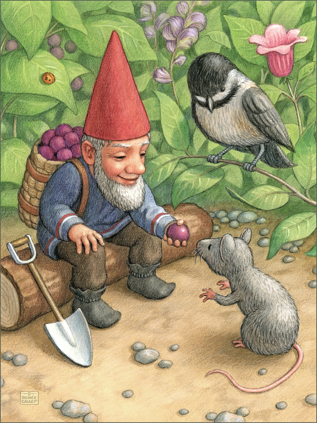LITTLE TOMTEN. Gnome Print. Woodland Print. Child's Room. Folklore ...