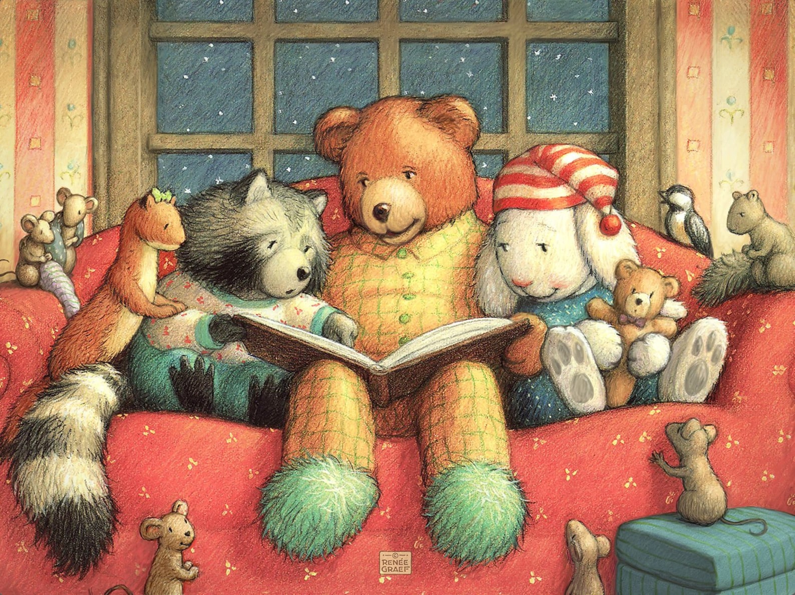 STORYTIME. Woodland Animals. Reading on the Couch With Cozy Critters ...