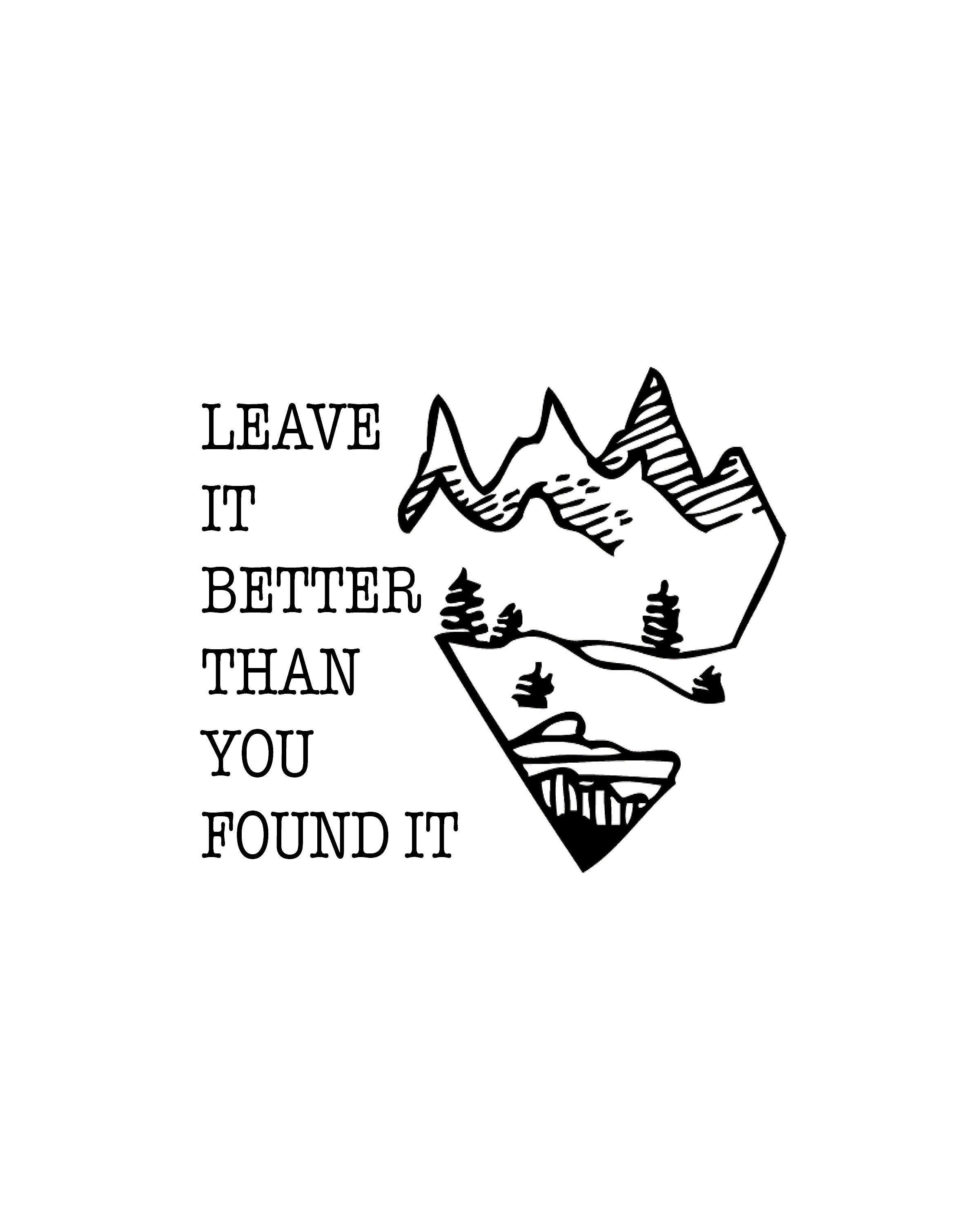 Leave It Better Than You Found It Camping Poster - Digital Download - Etsy