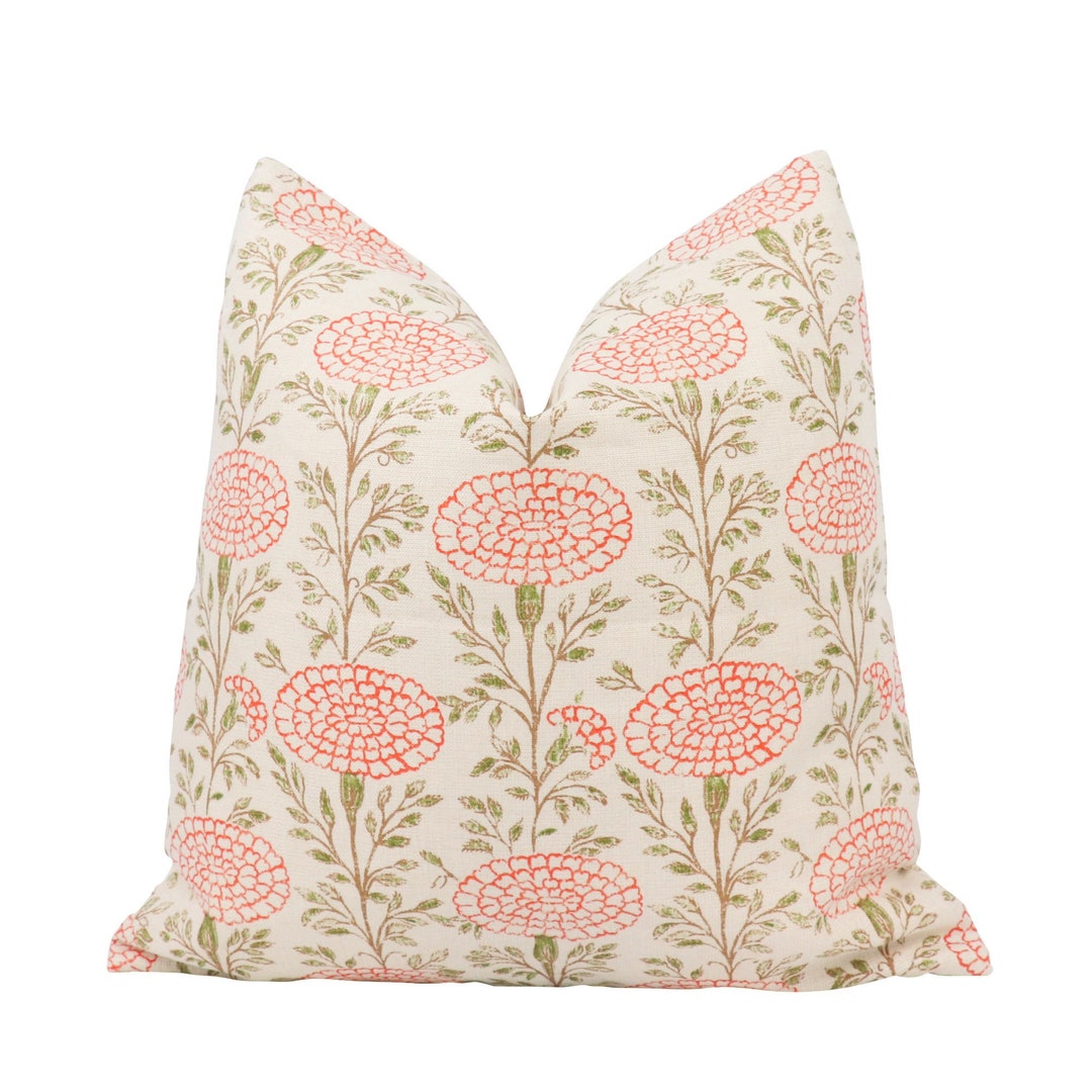 Lisa Fine Samode Pillow Cover in Tangerine SAM/54 - on Both Sides ...