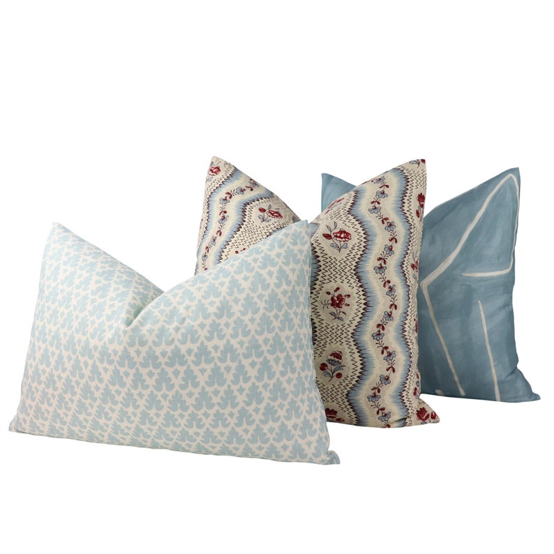 Quadrille Volpi Pillow Cover in Soft Windsor Blue on Tint 304040B-03 ...