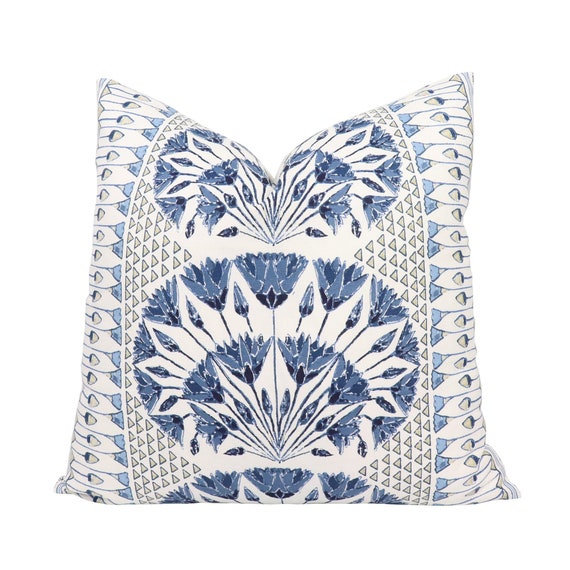 Anna French Cairo Pillow Cover in Blue and White AF9624 // - Etsy