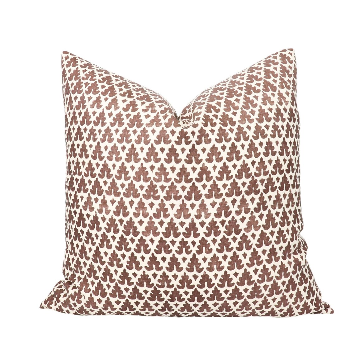 Quadrille Volpi Pillow Cover in Brown on Tint 304049F // Designer ...