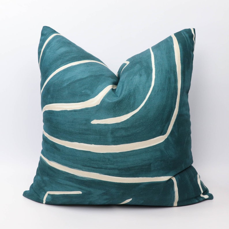 Lee Jofa Graffito Pillow Cover in Teal/pearl GWF-3530.53.0 - Etsy