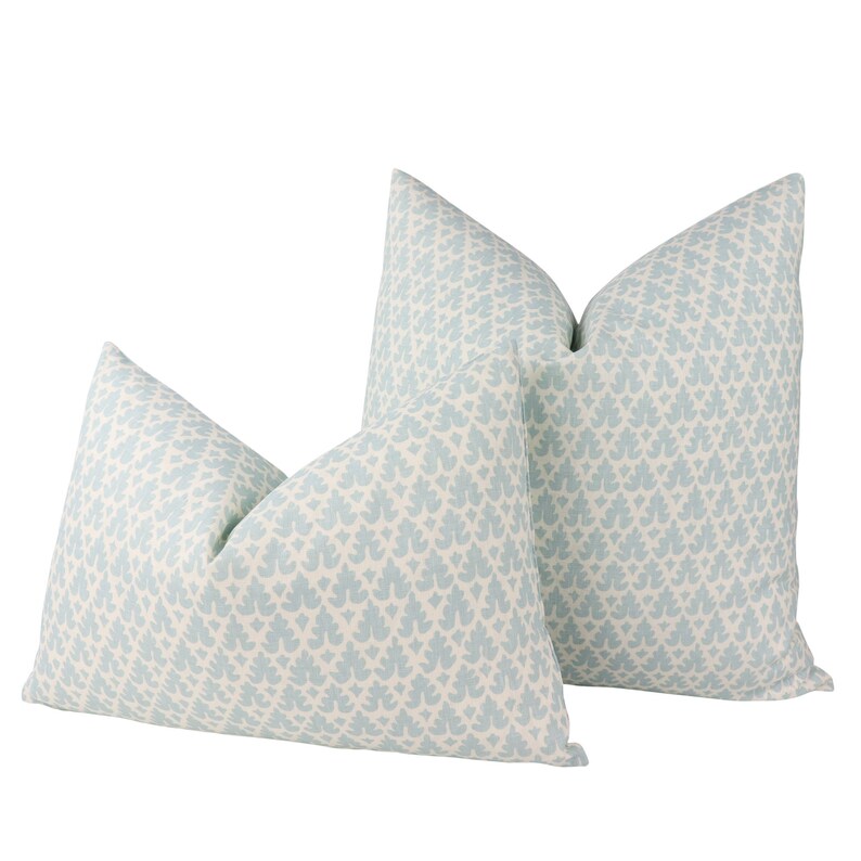 Quadrille Volpi Pillow Cover in Soft Windsor Blue on Tint 304040B-03 ...