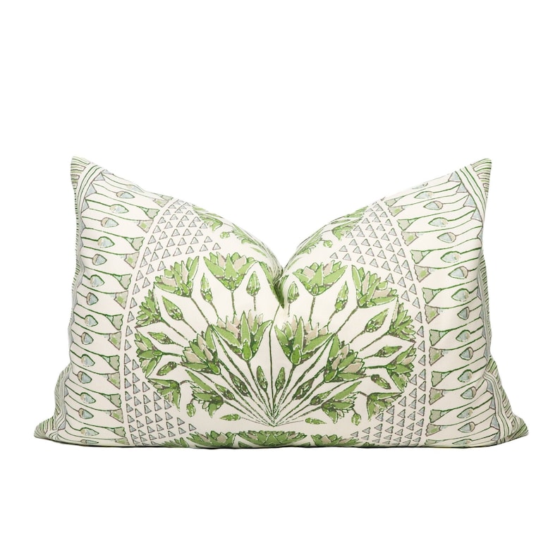 Anna French Cairo Pillow Cover in Green and White AF9623 // - Etsy