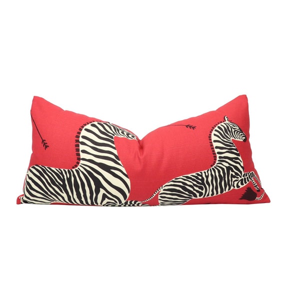 Scalamandre Zebras Pillow Cover in Masai Red SC 0001 16496M // - Etsy