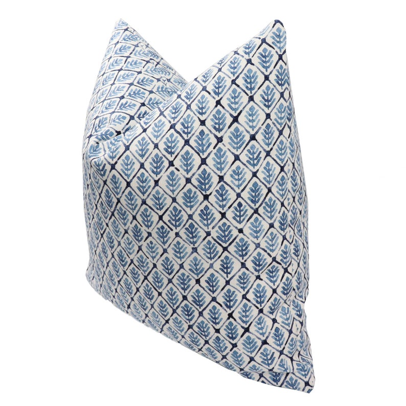 Magitha Pillow Cover in Indigo 000387322 ON BOTH SIDES // - Etsy