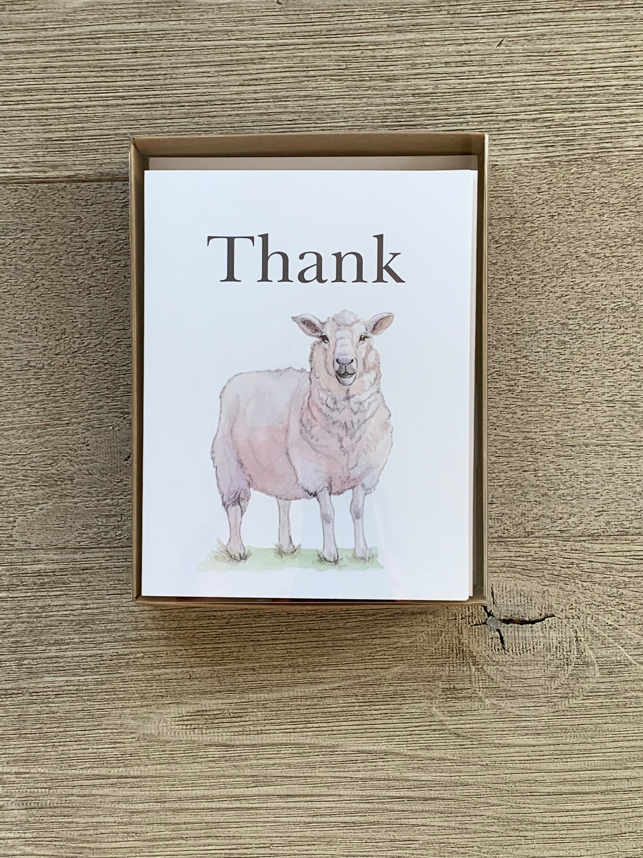 Sheep Thank You Cards, Thank Ewe Cards Boxed Gift Set, Sheep Cards - Etsy
