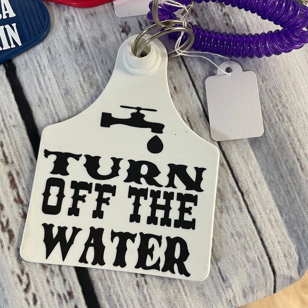 Turn off Water Ear Tag - Etsy