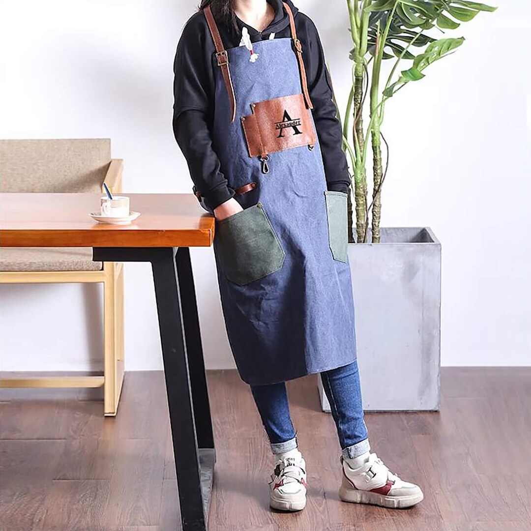Waxed Canvas Apron Work Apron Kitchen Apron Custom Logo Apron ...