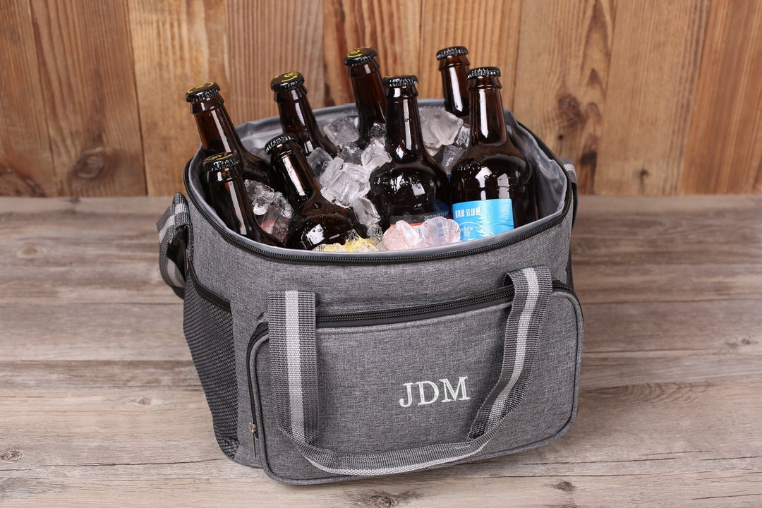 Personalized Beer Cooler Bag, Groomsmen Gift, Monogrammed Insulated ...