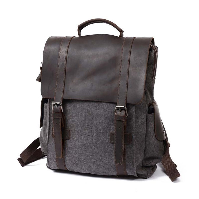 Personalized Canvas School Backpack Travel Backpack Hiking - Etsy